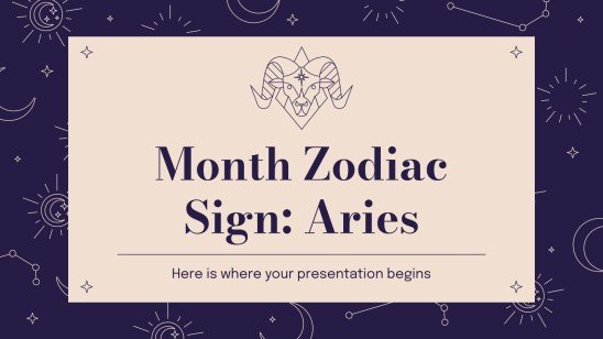 Signo do zodíaco: Áries | Google Slides e PowerPoint