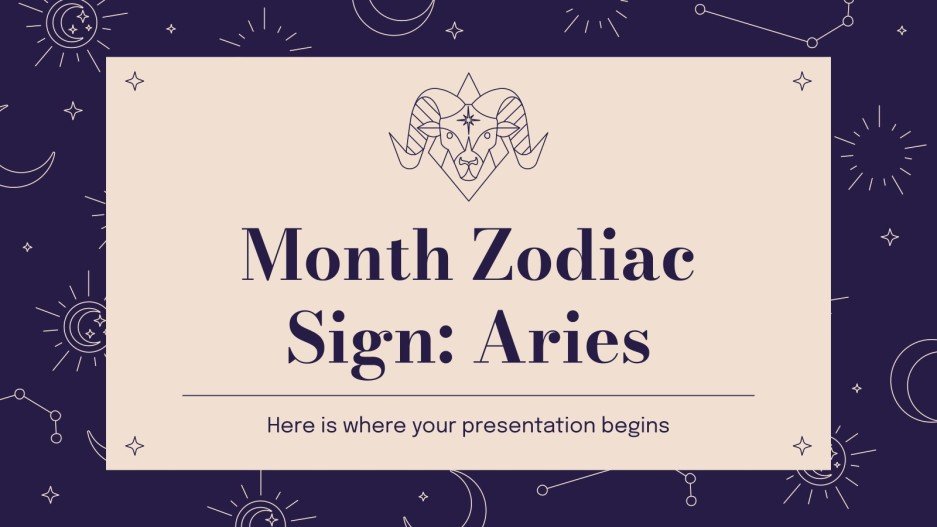 Month Zodiac Sign Aries Tempate | Google Slides & PPT