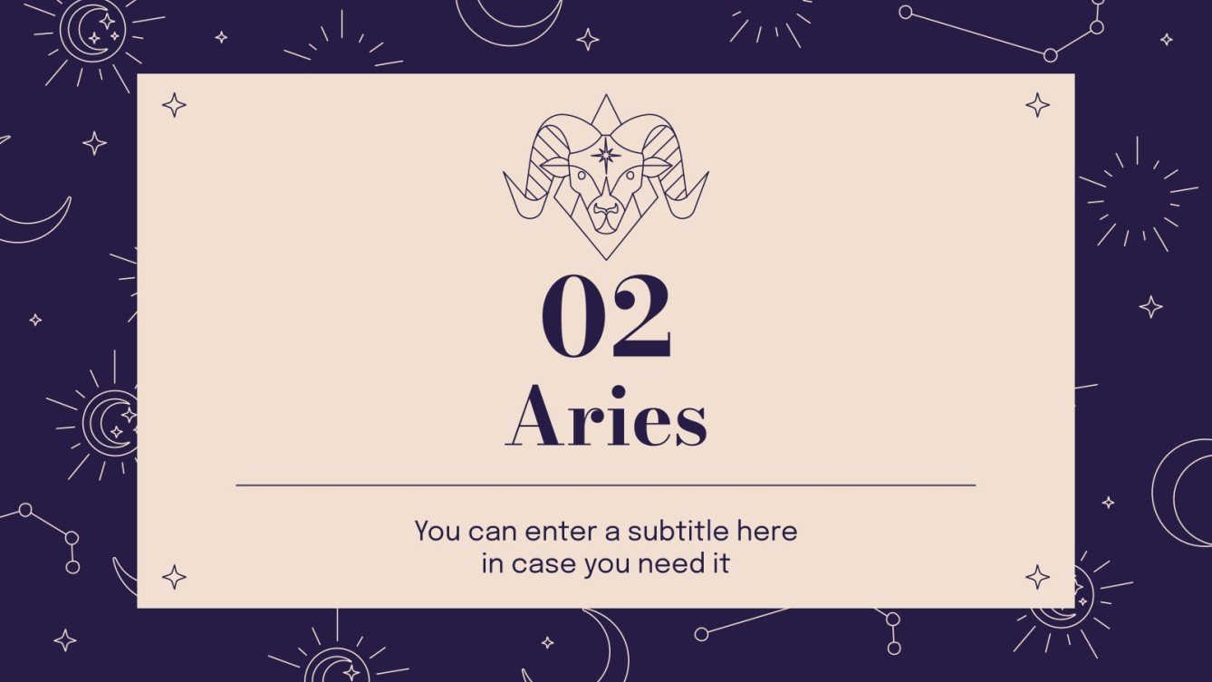 Month Zodiac Sign Aries Tempate | Google Slides & PPT