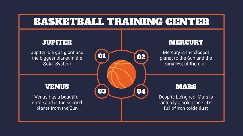 Basketball Training Center Infographics | Google Slides