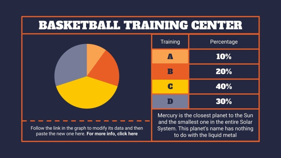 Basketball Training Center Infographics | Google Slides