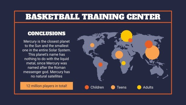Basketball Training Center Infographics | Google Slides