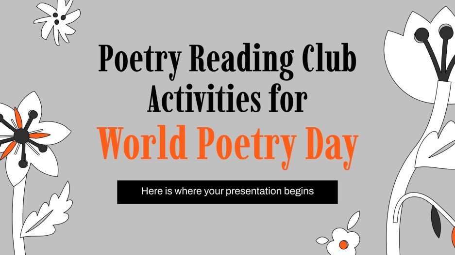 Poetry Reading Club Activities for World Poetry Day