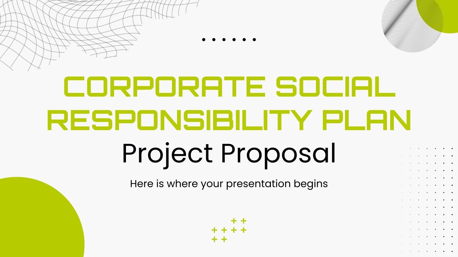 Corporate Social Responsibility Plan Project Proposal