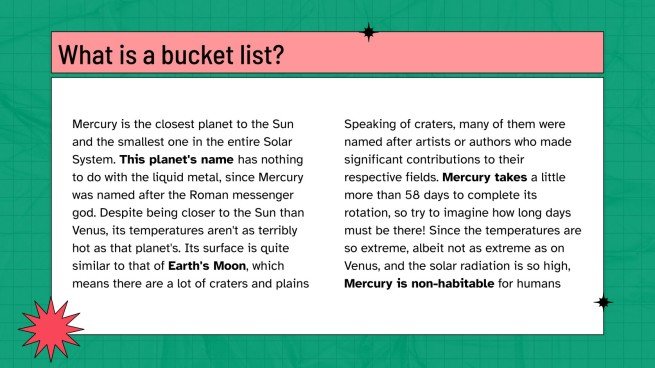 Bucket List Assignment for Elementary | Google Slides & PPT