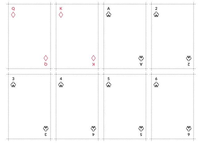 Minimalist Style Printable Deck of Playing Cards