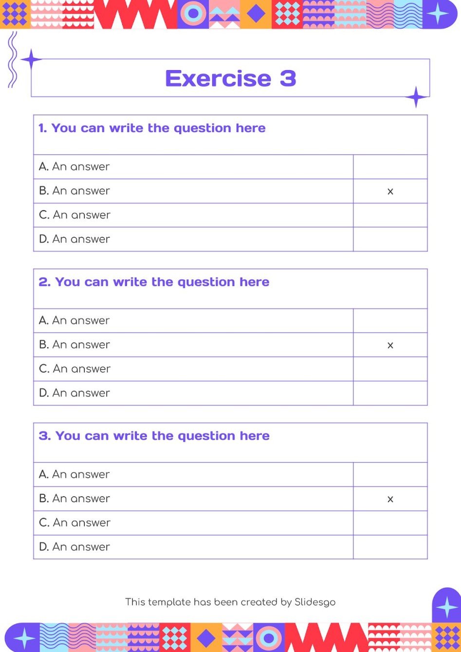 Multiple-choice Test Worksheets | Google Slides & PPT