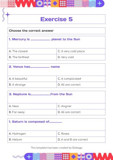 Multiple-choice Test Worksheets | Google Slides & PPT