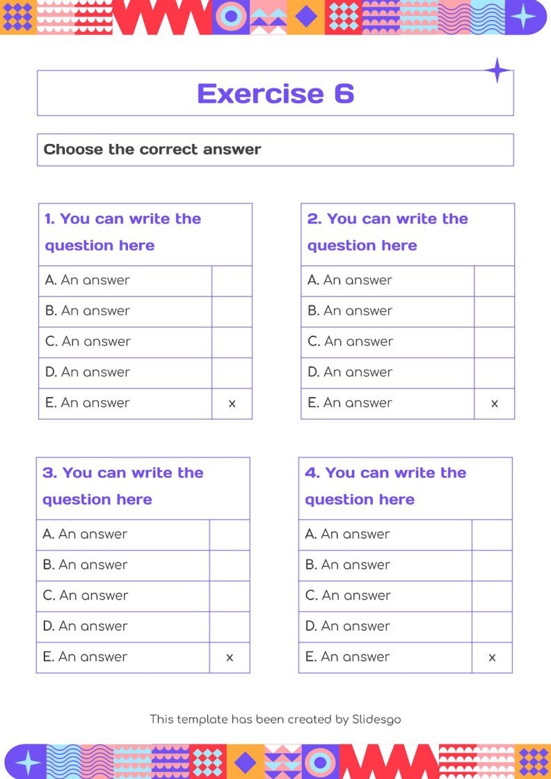 Multiple-choice Test Worksheets | Google Slides & PPT
