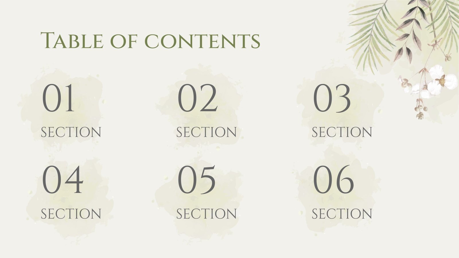 Watercolor Nature Portfolio | Google Slides & PPT