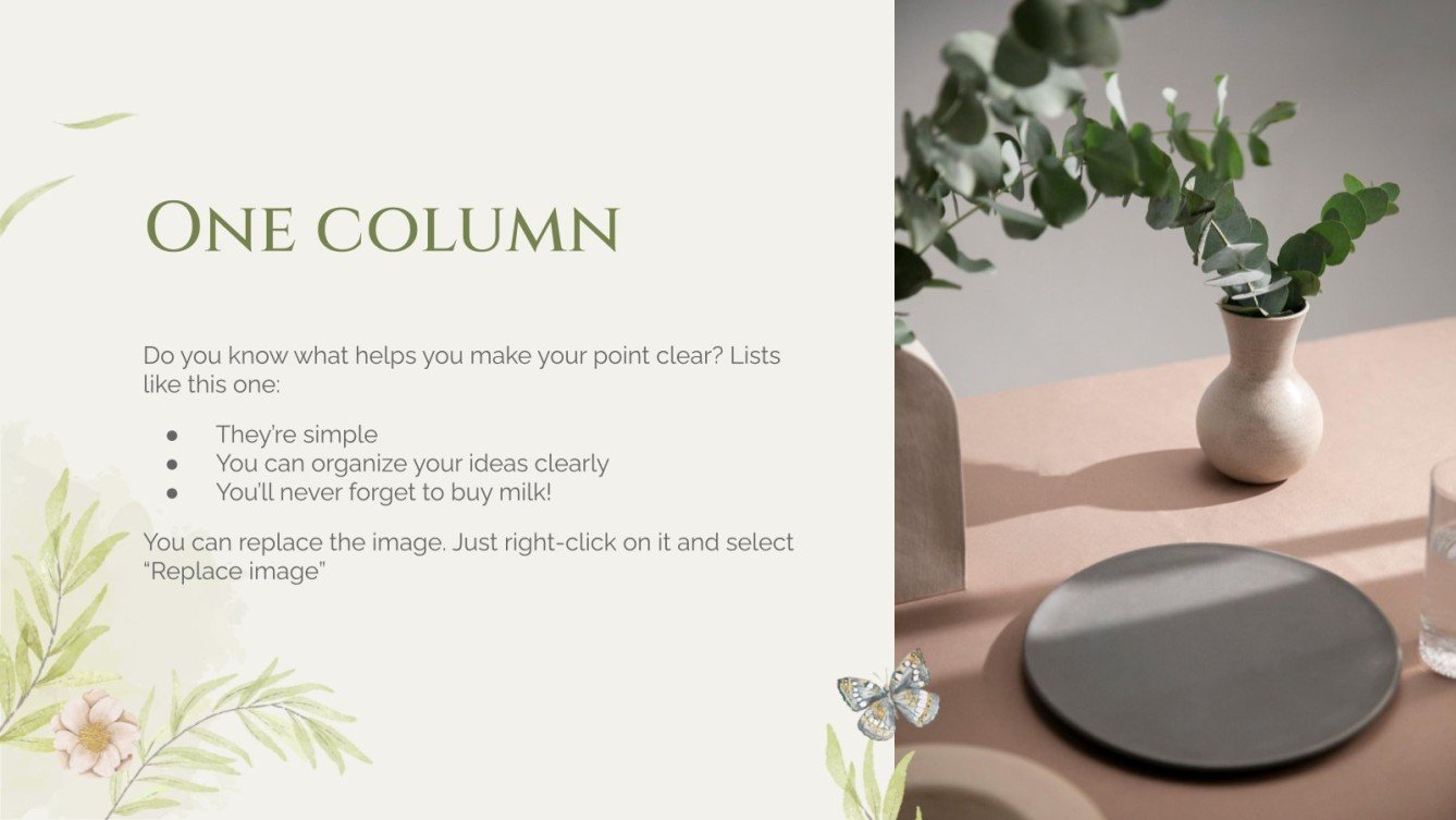 Watercolor Nature Portfolio | Google Slides & PPT