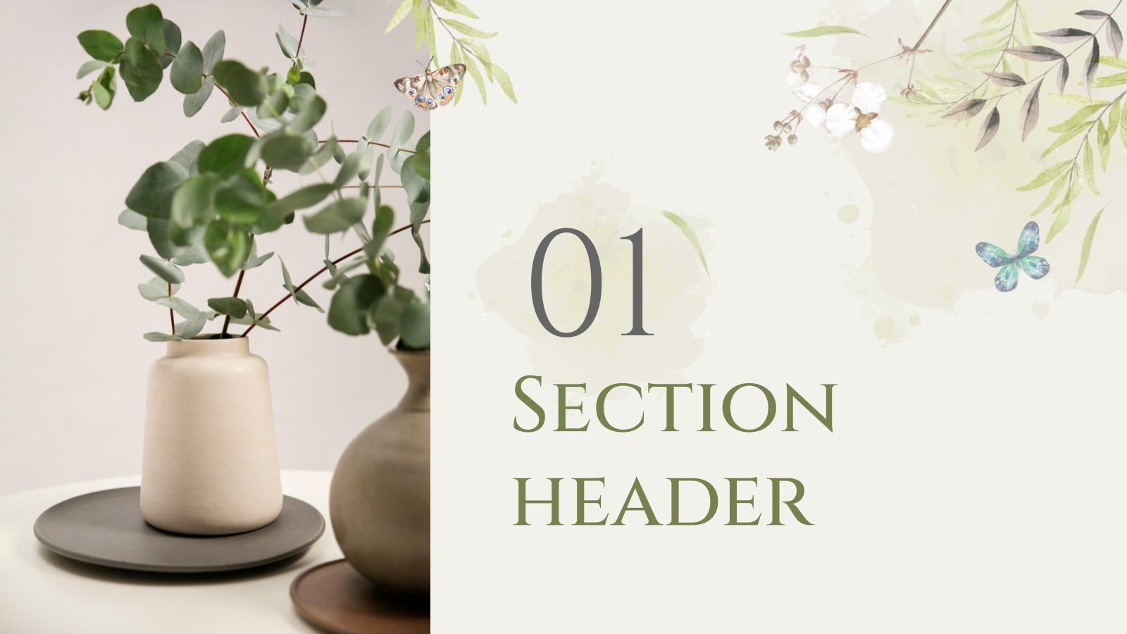 Watercolor Nature Portfolio | Google Slides & PPT