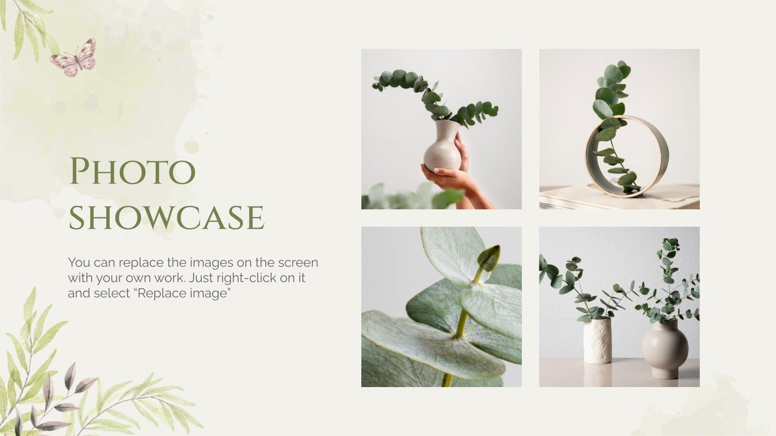 Watercolor Nature Portfolio | Google Slides & PPT