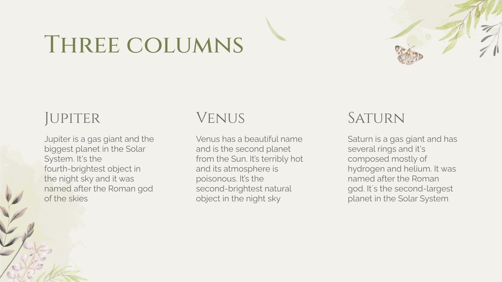 Watercolor Nature Portfolio | Google Slides & PPT