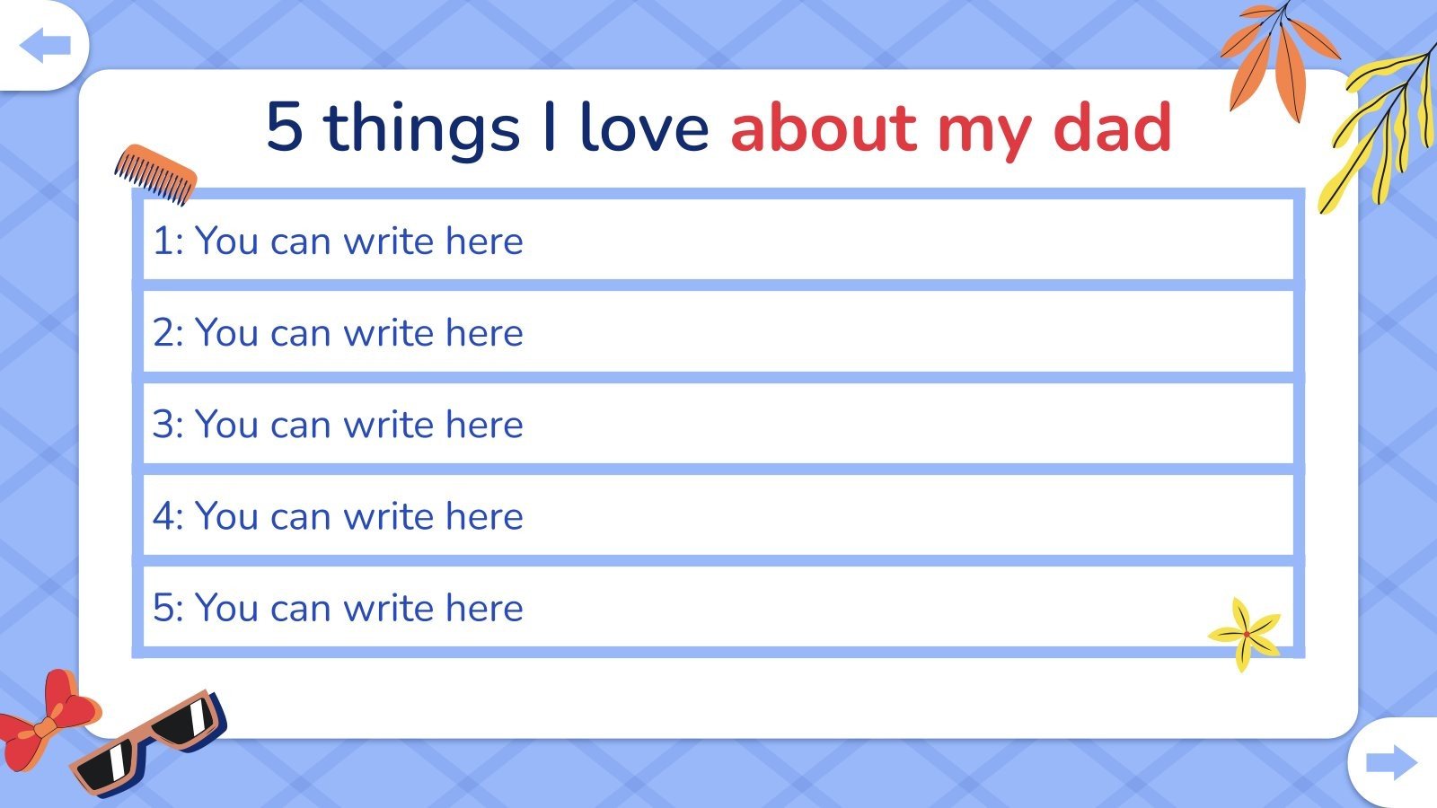 Pre-K Activities for Father's Day | Google Slides & PPT