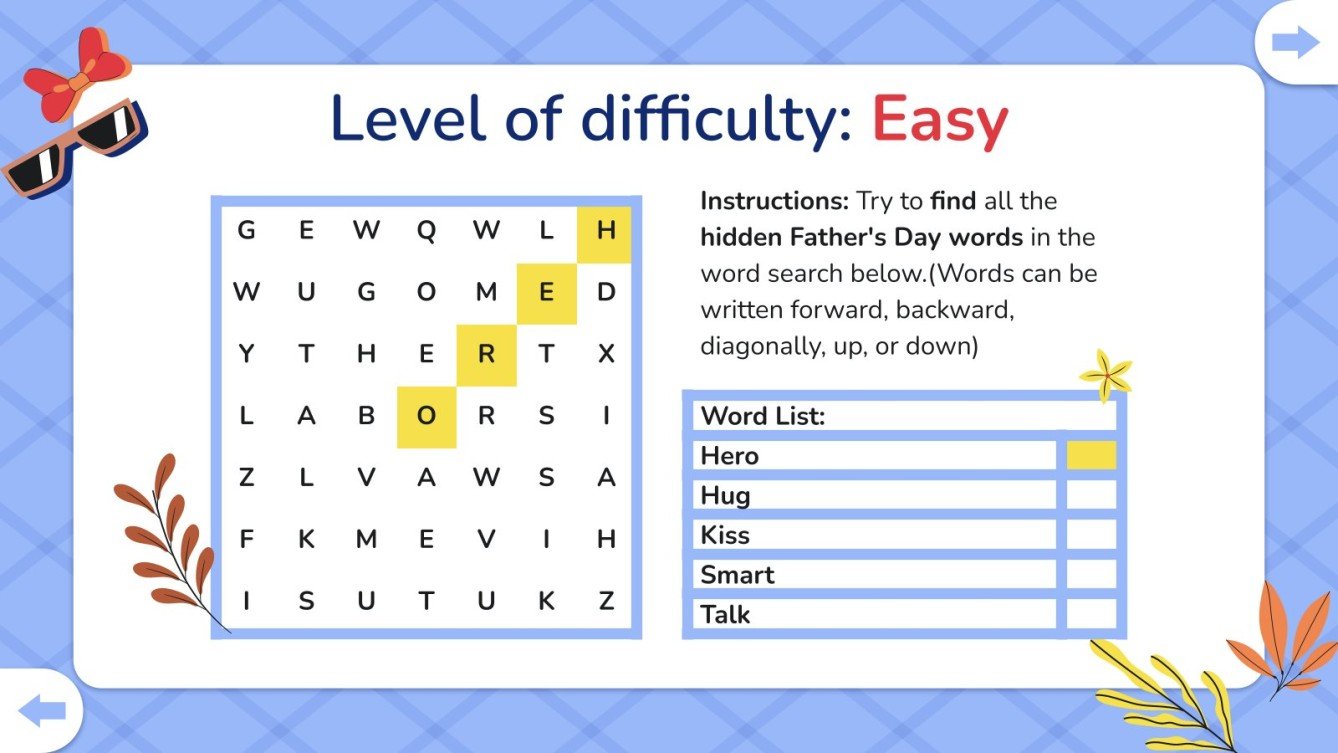 Pre-K Activities for Father's Day | Google Slides & PPT