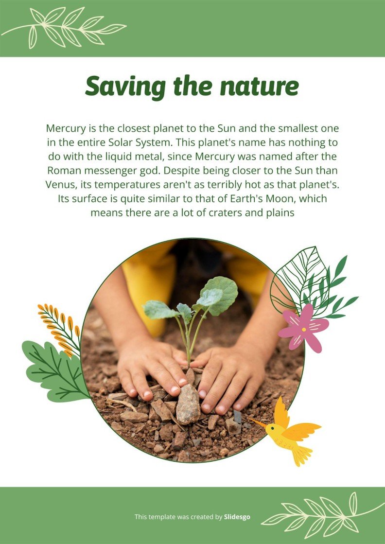 Let's Save Nature! Pre-K Worksheets | Google Slides & PPT