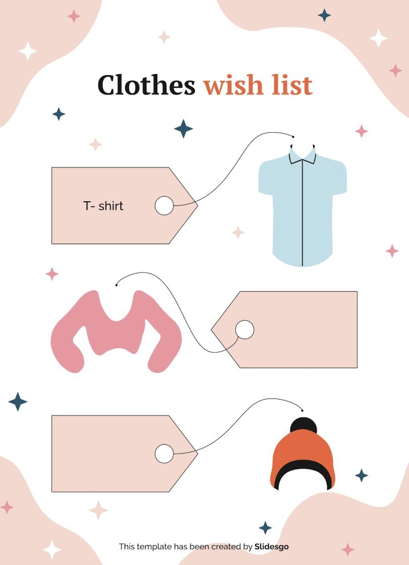 Clothes Wish List | Google Slides & PPT