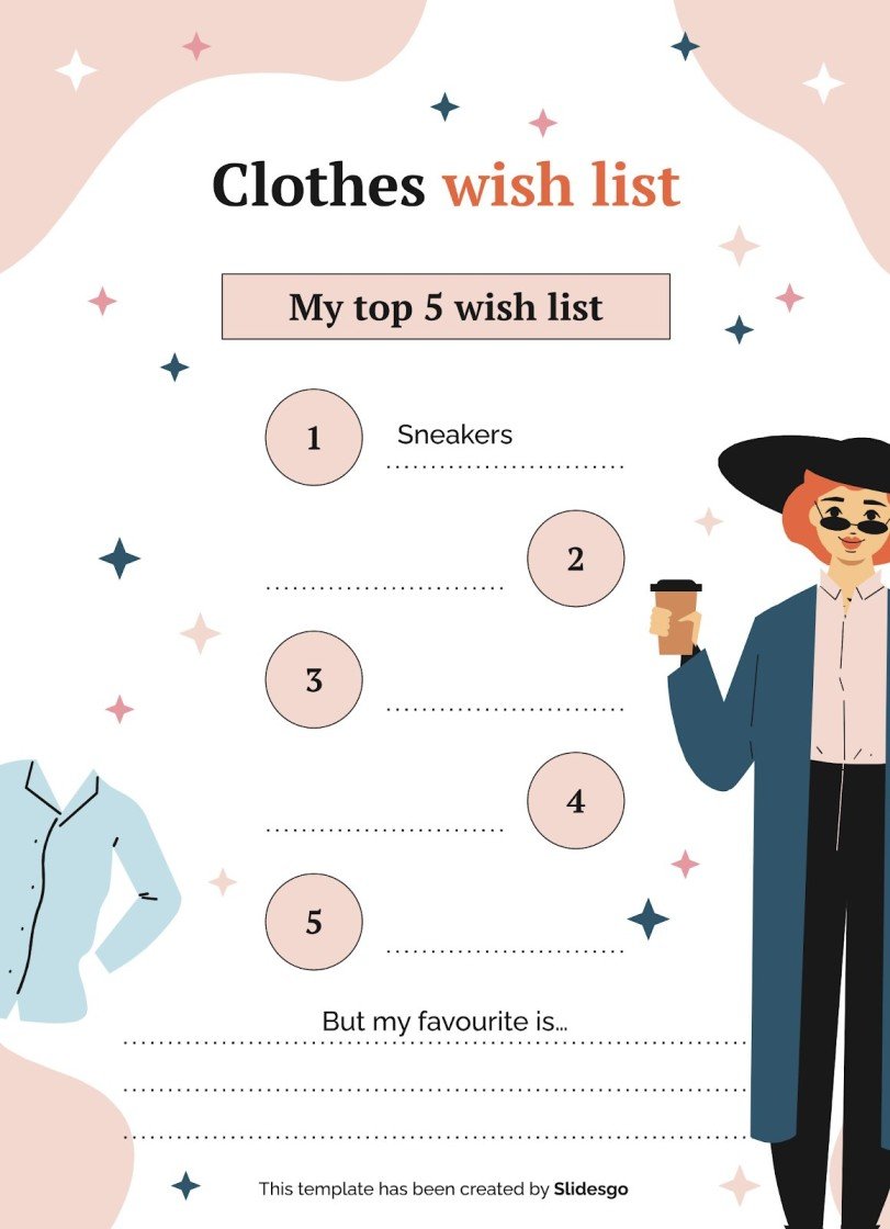 Clothes Wish List | Google Slides & PPT
