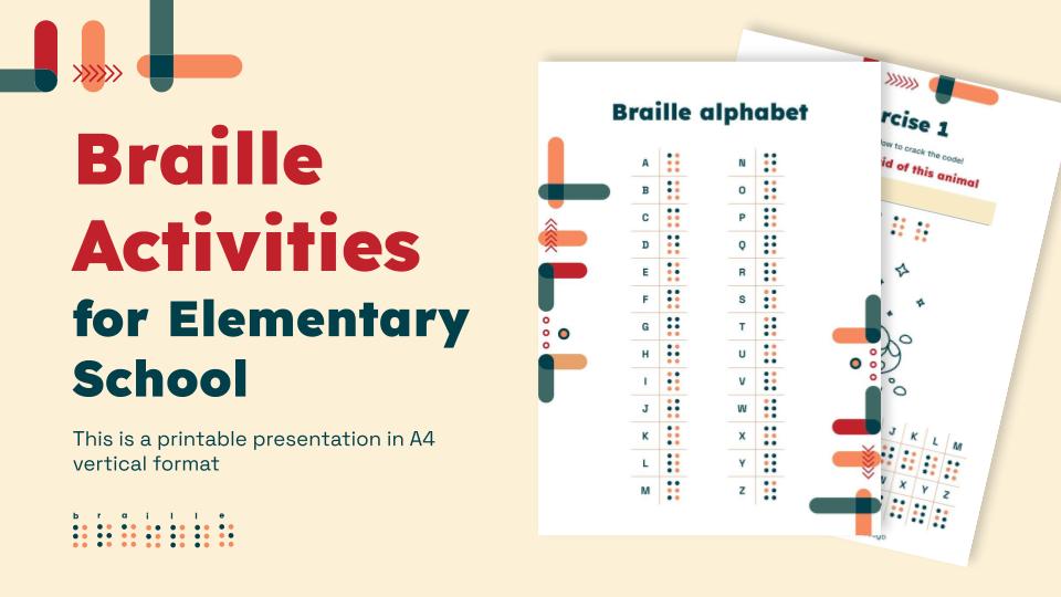 Actividades en Braille para Primaria | Google Slides & PPT