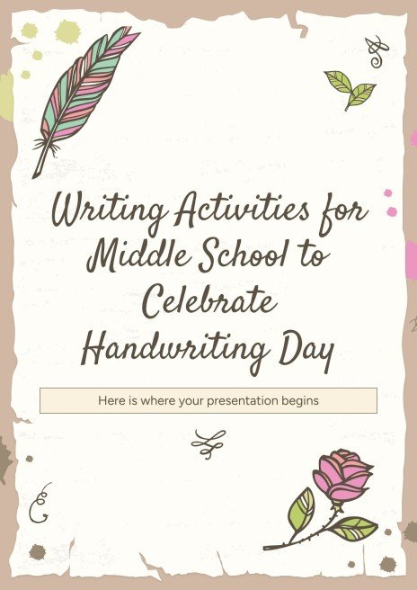 Activities for Middle School to Celebrate Handwriting Day