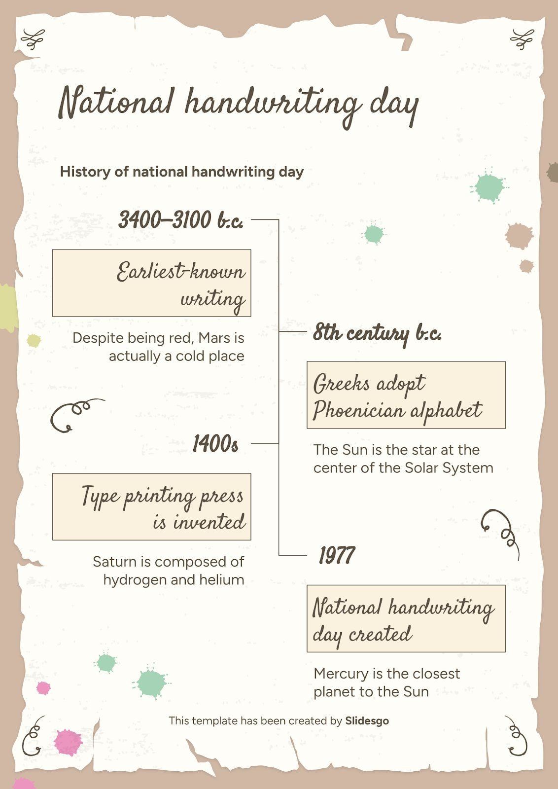 Activities for Middle School to Celebrate Handwriting Day