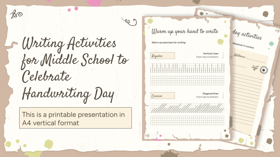 Activities for Middle School to Celebrate Handwriting Day