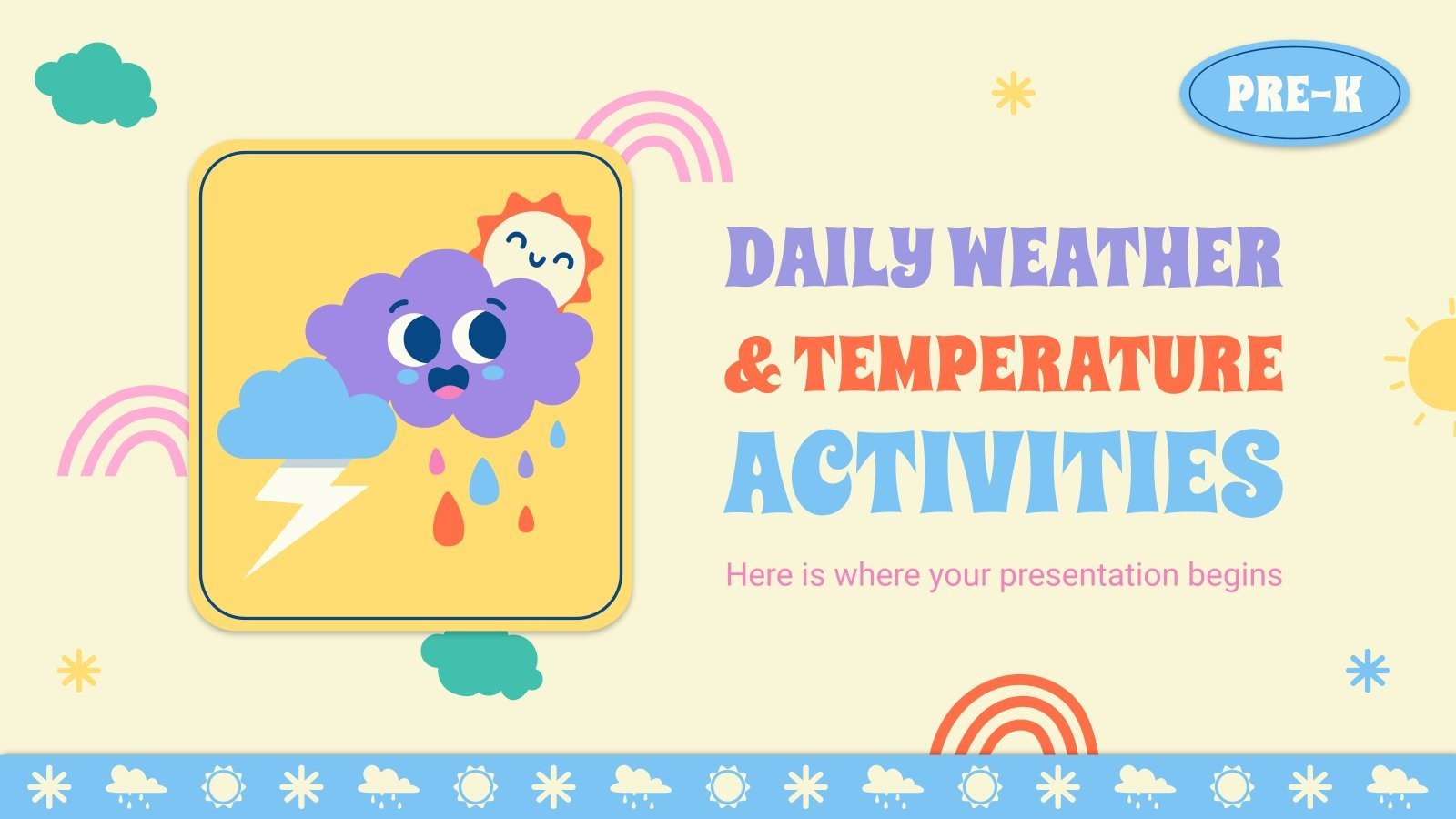 Daily Weather & Temperature Activities: Pre-K | Google Slides