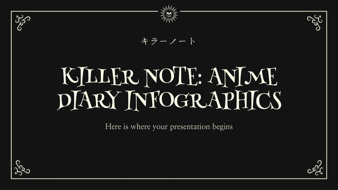 Killer Note: Anime Diary Infographics | Google Slides & PPT