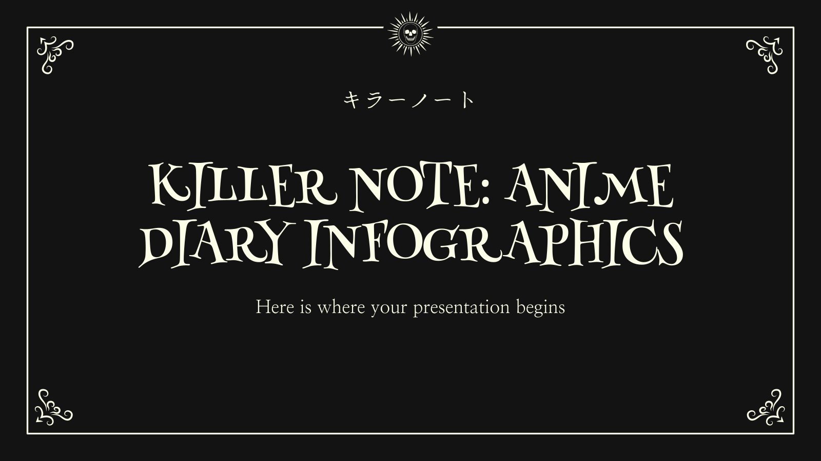 Killer Note: Anime Diary Infographics | Google Slides & PPT