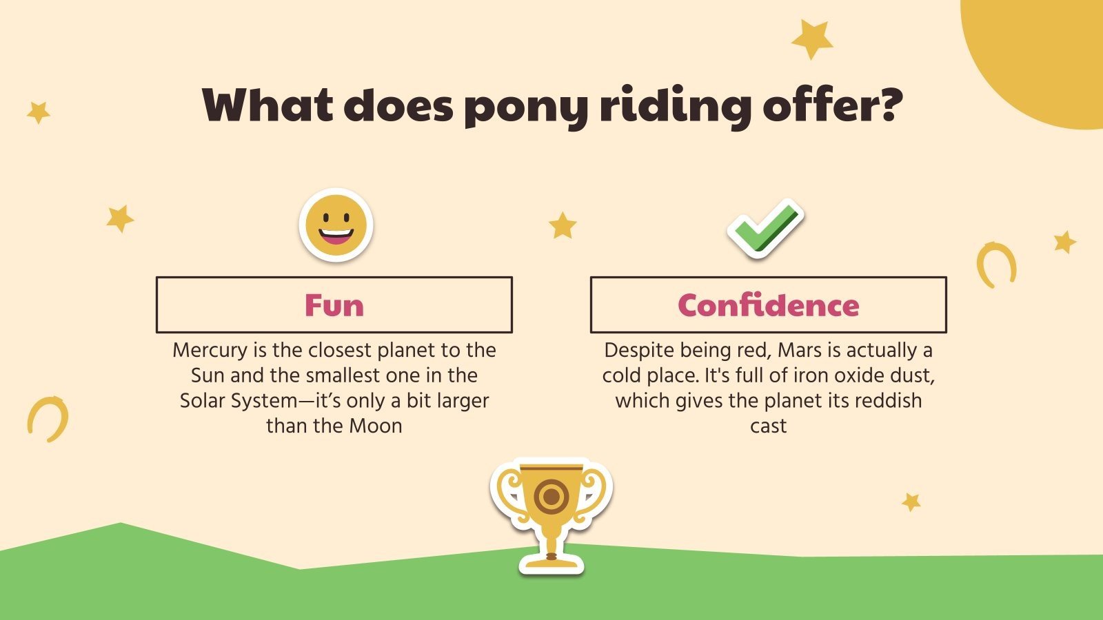 Sport Activities for Pre-K: Pony Riding | Google Slides