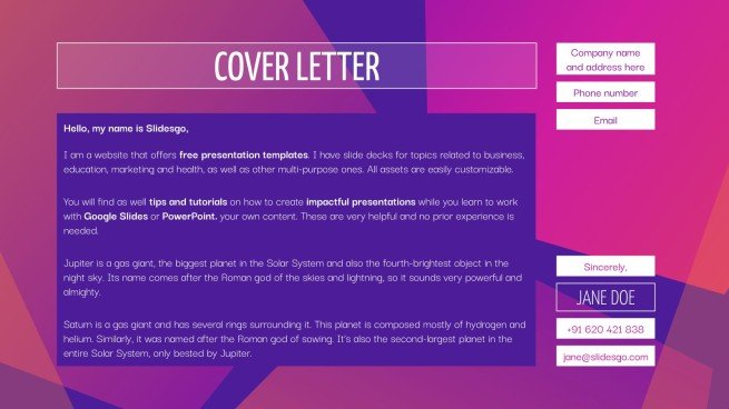 Self Introduction for a Job Interview | Google Slides & PPT