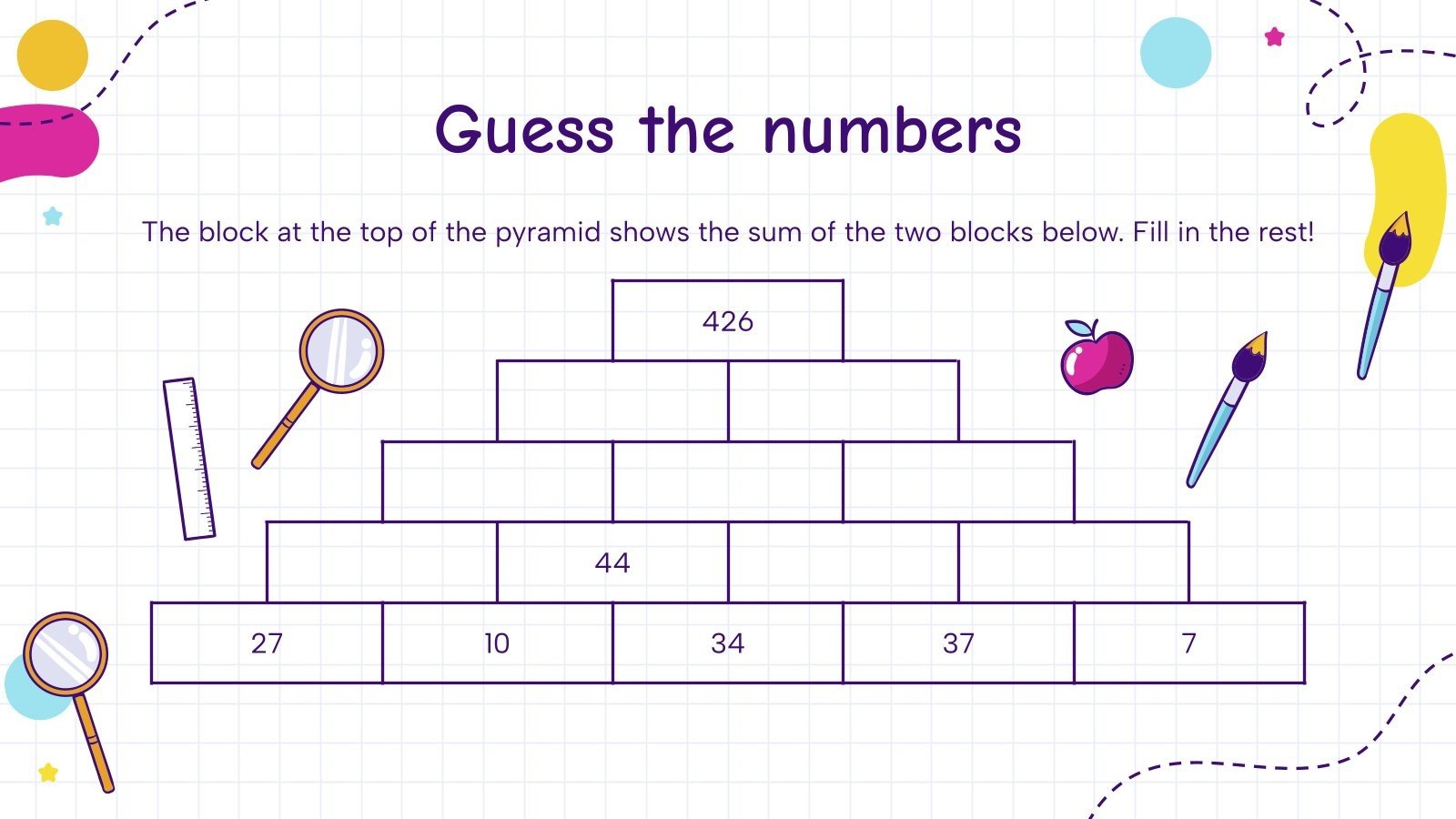 Middle School Hand-Drawn Math Lesson | Google Slides
