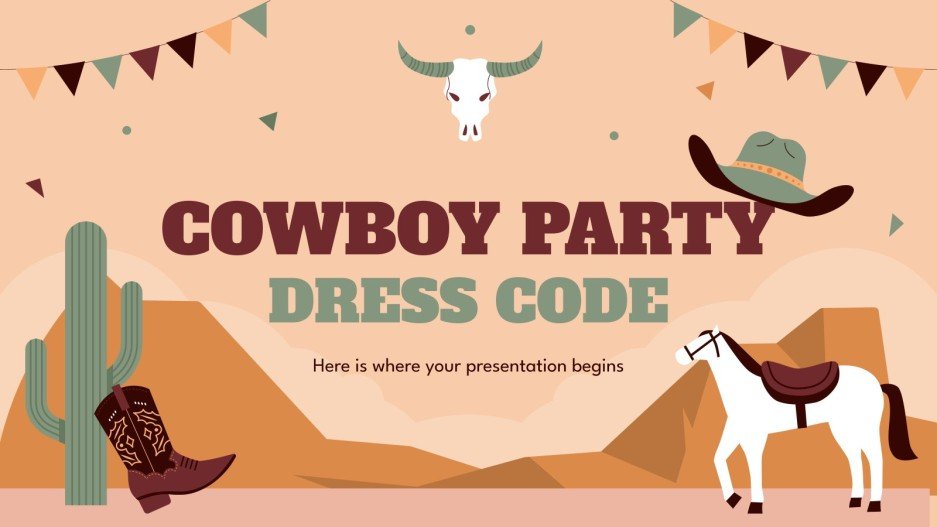 Cowboy Party Dress Code | Google Slides & PowerPoint