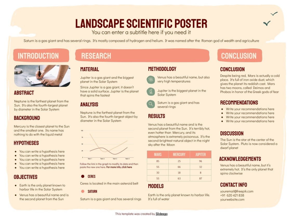 Landscape Scientific Poster | Google Slides & PPT