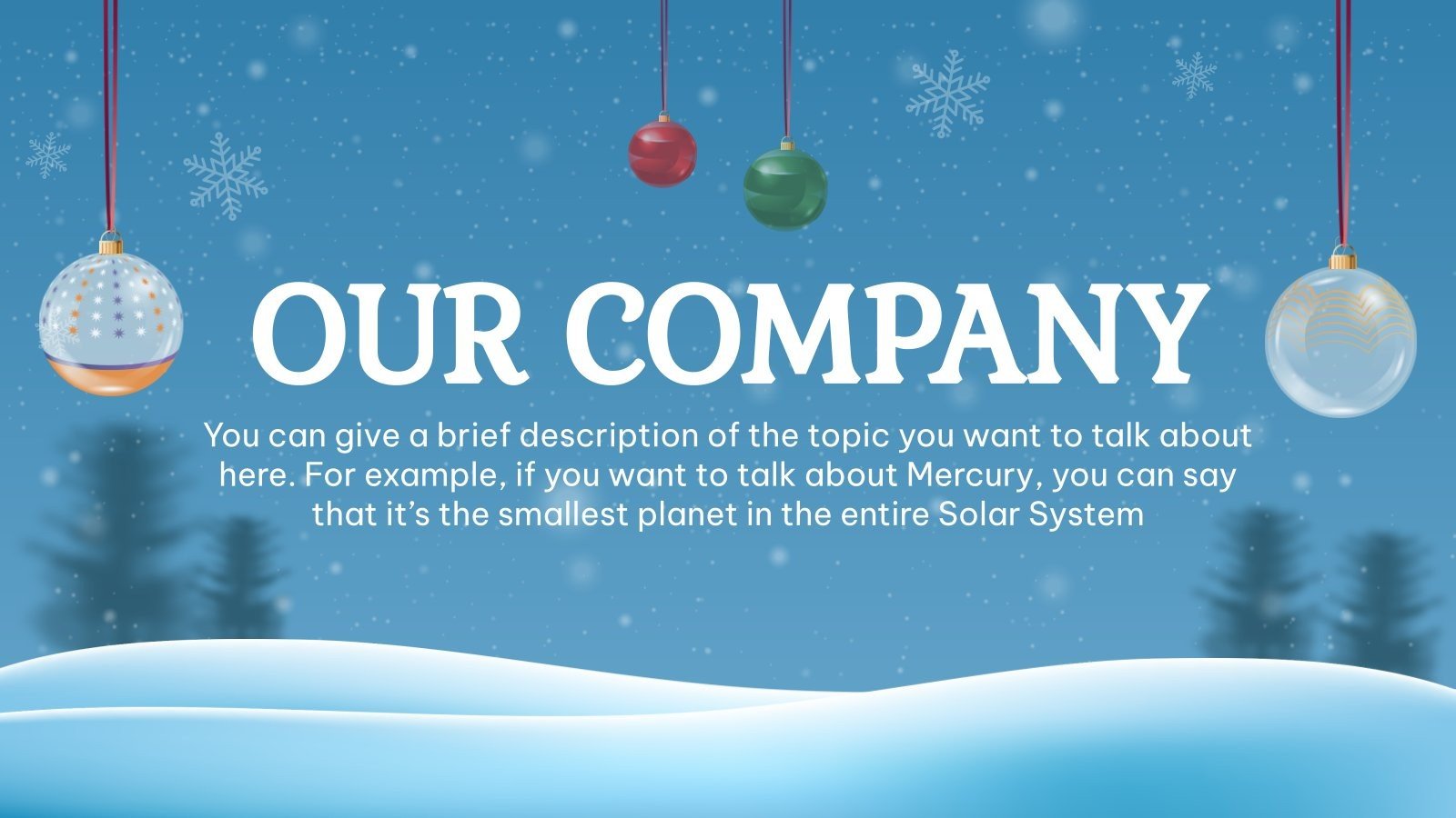 Crystal Christmas Balls Campaign | Google Slides & PPT