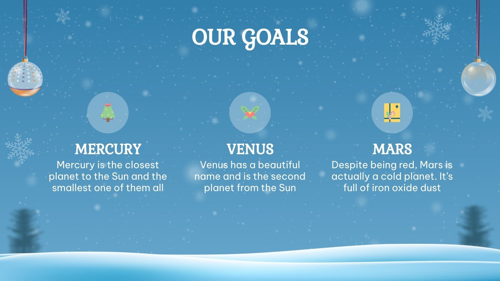 Crystal Christmas Balls Campaign | Google Slides & PPT