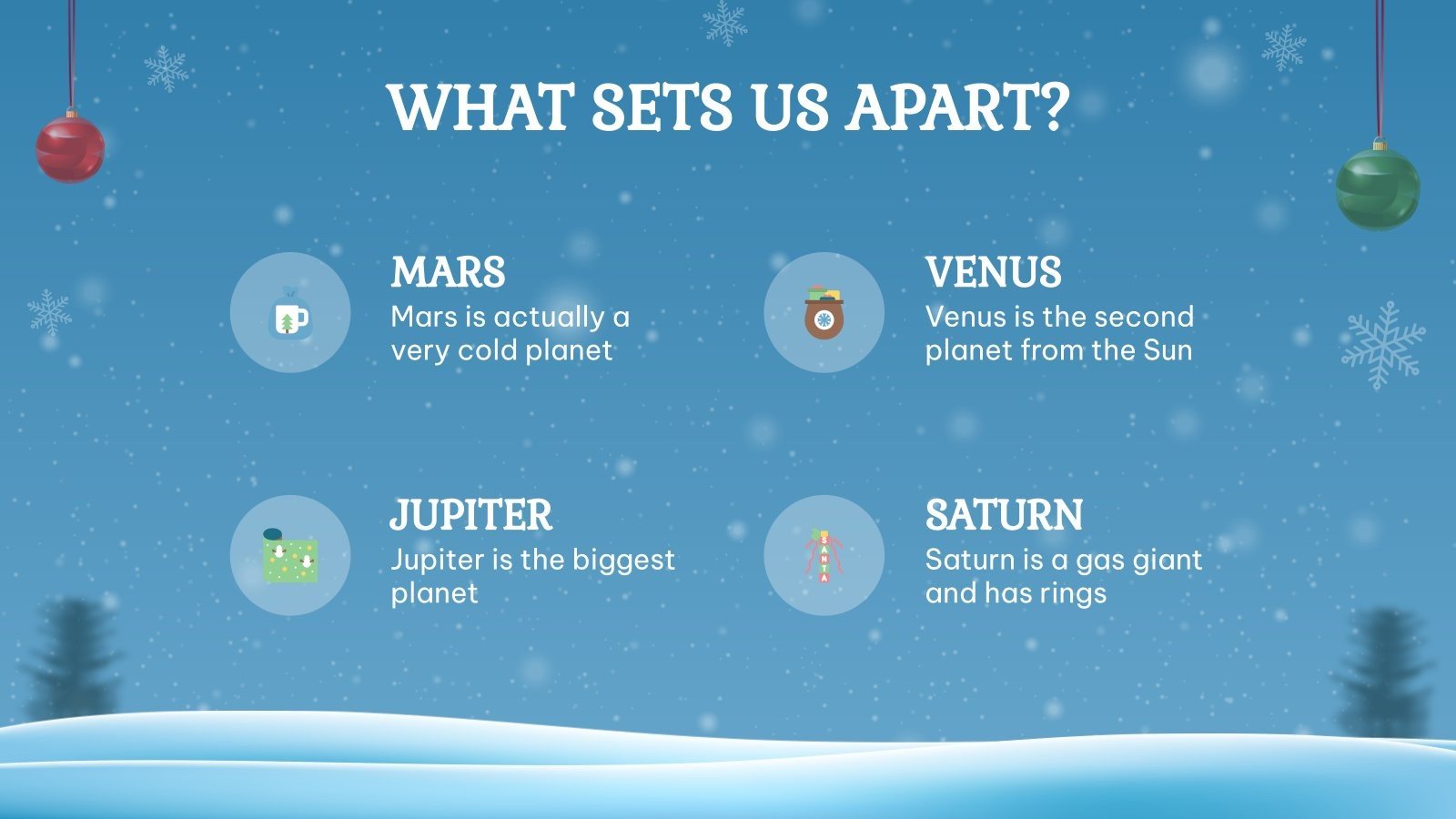 Crystal Christmas Balls Campaign | Google Slides & PPT