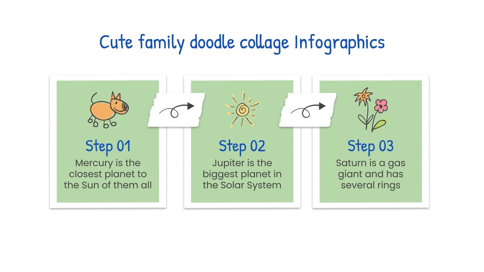 Cute Family Doodle Collage for Marketing Infographics
