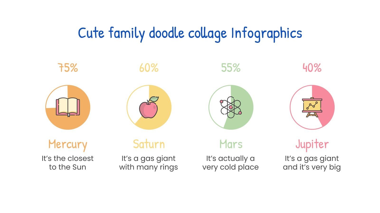 Cute Family Doodle Collage for Marketing Infographics