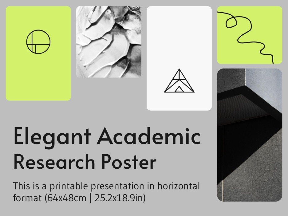 Elegant Academic Research Poster | Google Slides & PPT