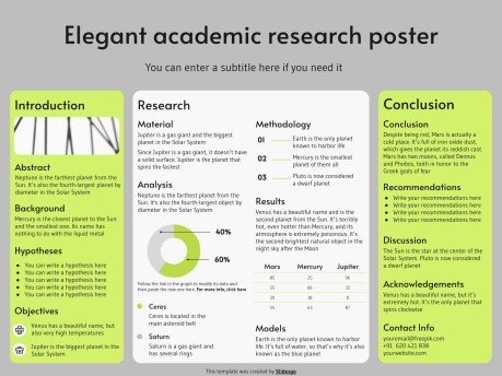 Elegant Academic Research Poster | Google Slides & PPT