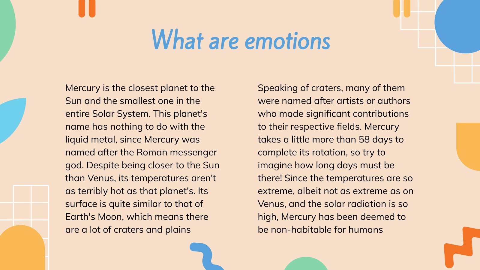 Social Skills Subject: Explore your emotions