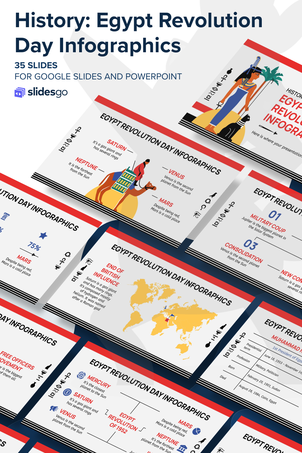 History for High School: Egypt Revolution Day Infographics