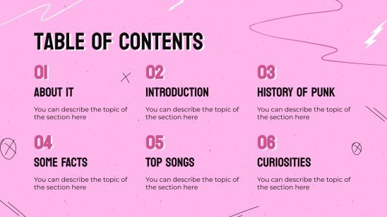 Punk Music Podcast Pitch Deck | Google Slides & PowerPoint