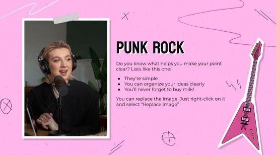 Punk Music Podcast Pitch Deck | Google Slides & PowerPoint