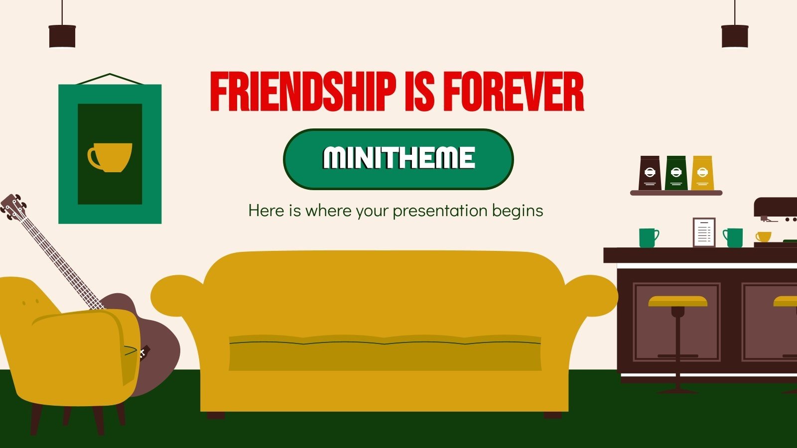 Plantilla gratis sobre la amistad para Google Slides y PPT