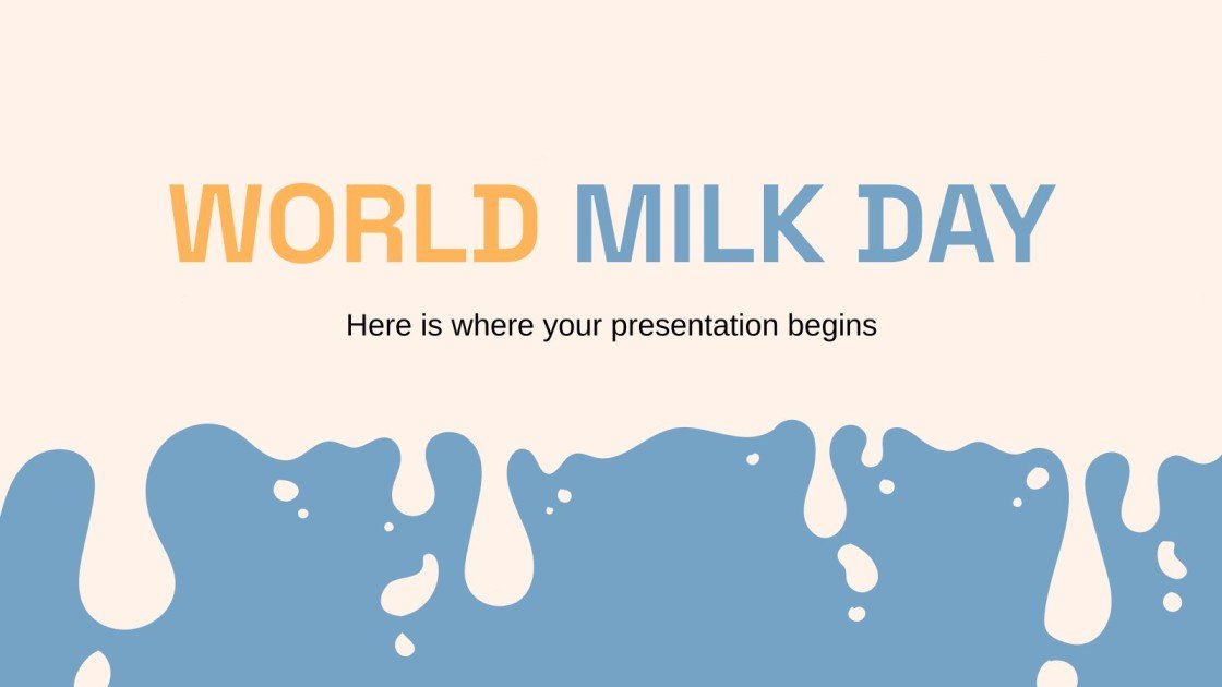 Free Google Slides and PPT Templates about Milk