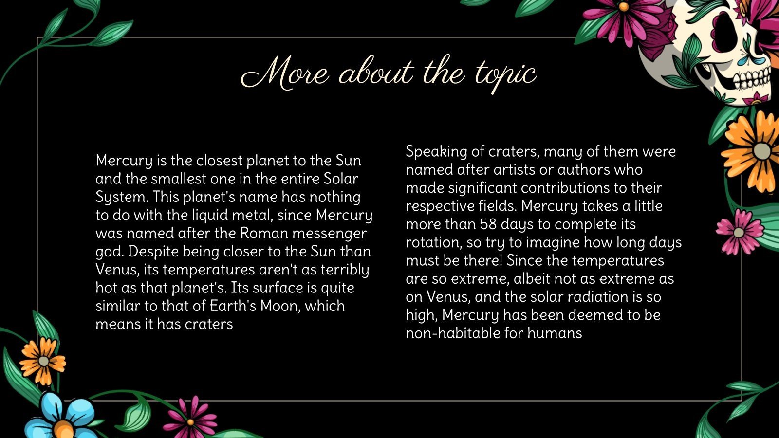 Skulls & Flowers | Google Slides & PowerPoint