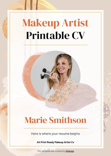 Make-up Artist Lebenslauf zum Ausdrucken